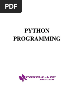Python Handwritten Notes (Original Images) | PDF