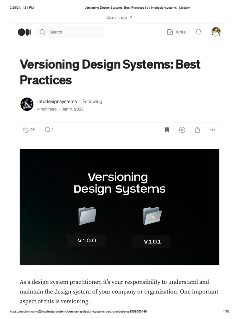 Versioning Design Systems - Best Practices - by Intodesignsystems - Medium | PDF | Software Bug ...