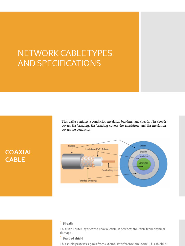 Network Cable Types and Specifications 1 | PDF | Coaxial Cable ...