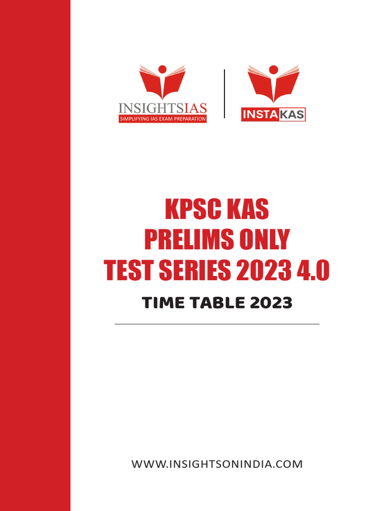 KPSC KAS Prelims Test Series 2023 | PDF | Science
