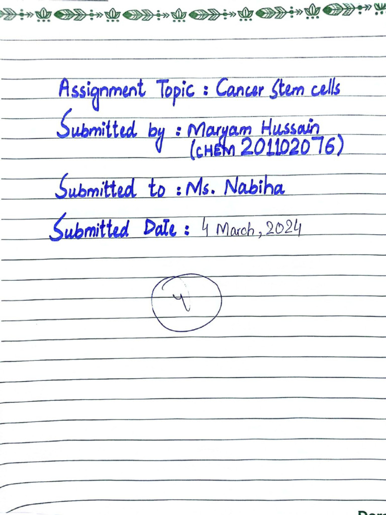 Assignment Cancer Biology | PDF