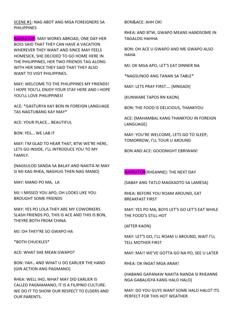 Script For Ucsp | PDF