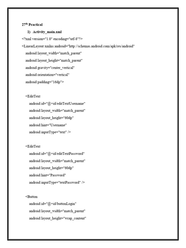 27 Practical | PDF | Android (Operating System) | Software