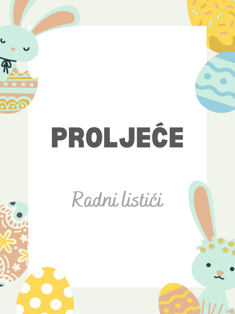 Proljeće I Radni Listići | PDF