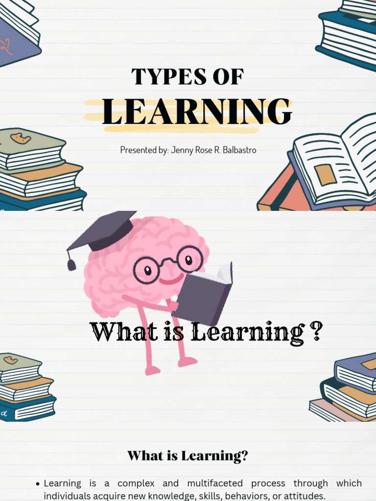 Types of Learning - Balbastro 1 | PDF