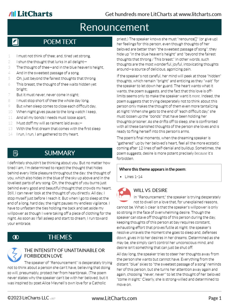 LitCharts-renouncement | PDF