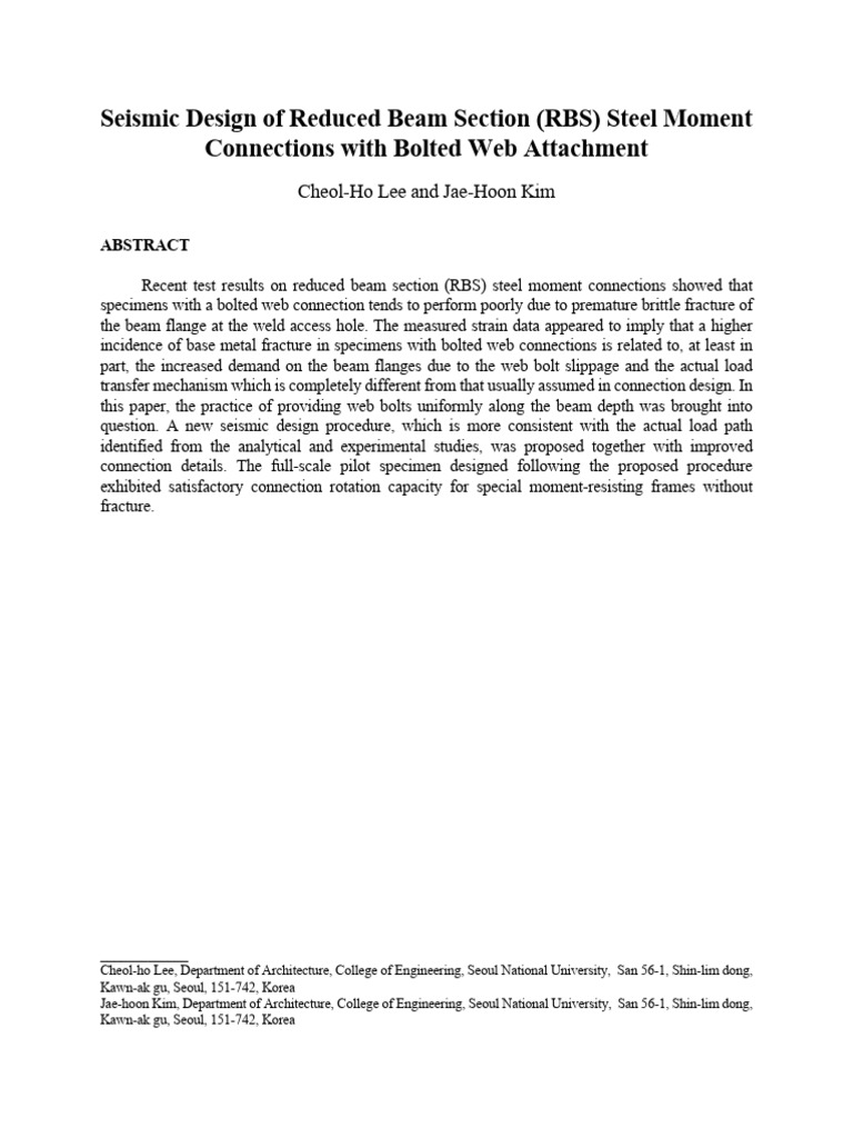 RBS Paper | PDF | Stress (Mechanics) | Beam (Structure)