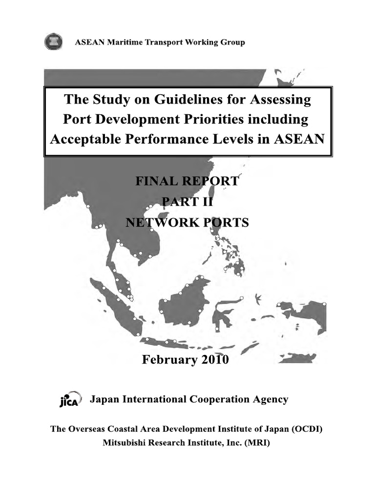 JICA Report ASEAN Ports | PDF | Port | Transport