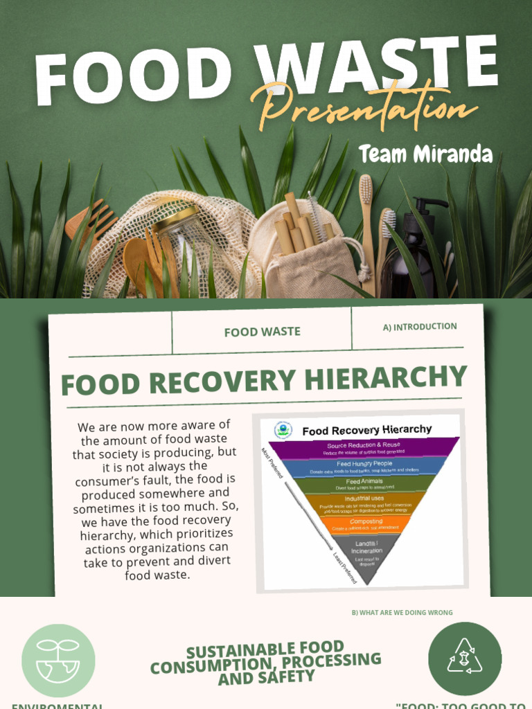 Food Waste Presentation | Download Free PDF | Waste | Nature