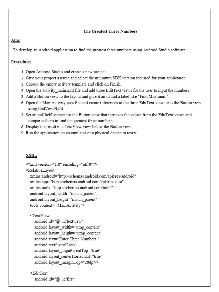 The Greatest Three Numbers Download Free Pdf Android Operating System Application Software
