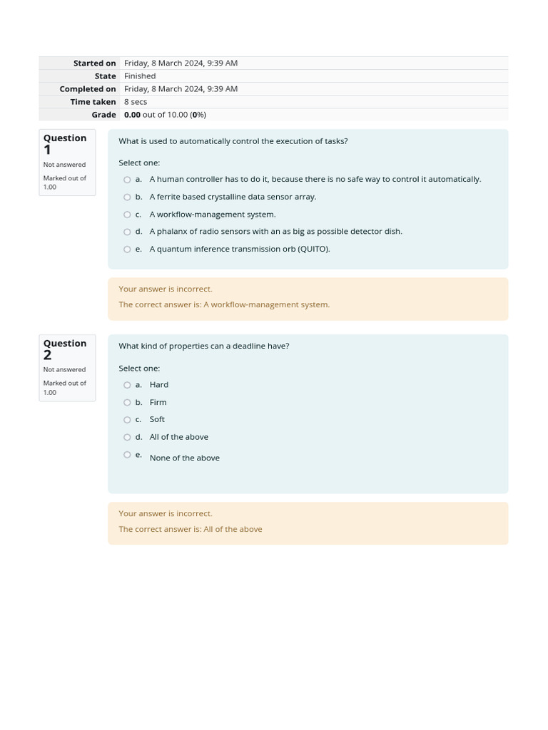 Self-Quiz Unit 6 Attempt Review Home2 | PDF | Teaching Methods ...