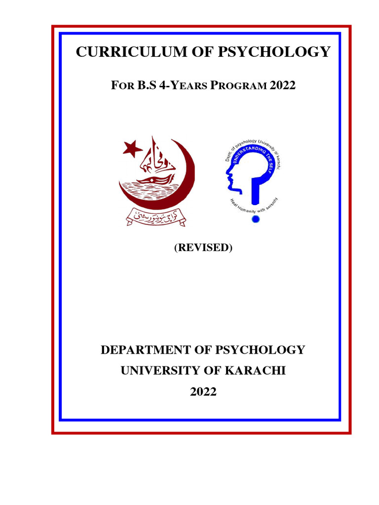 B.S. Psychology Curriculum 2022 - Karachi | PDF | Mental Disorder ...