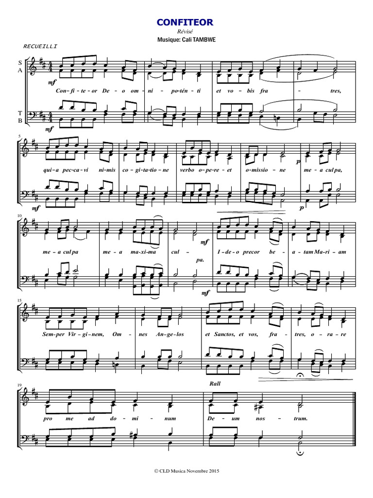 Confiteor CLD | PDF
