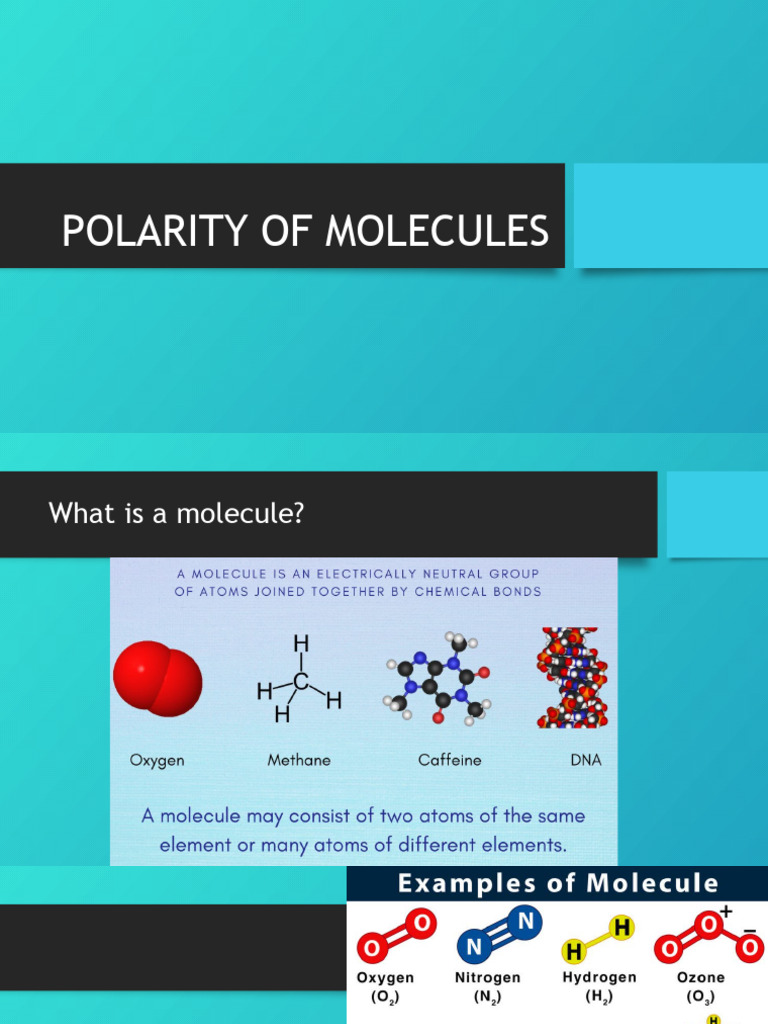 Polarity of Molecules | PDF | Chemical Polarity | Chemical Bond