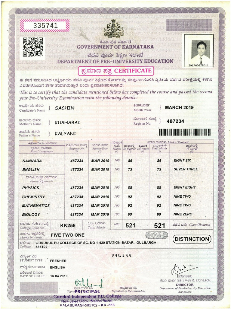 Puc Marks Card | PDF