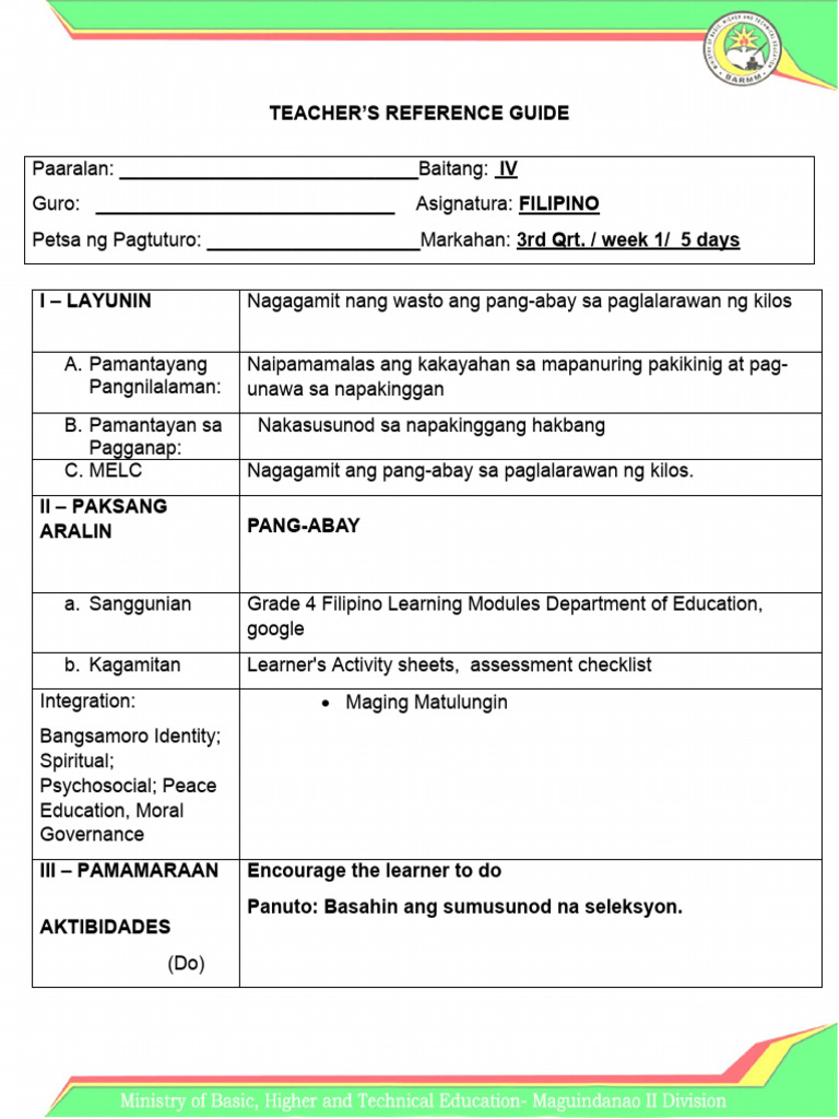 Filipino Week 1 | PDF Filipino Week 1 | PDF