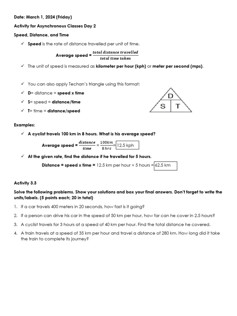 Math 7 Activity For March 1 Asynchronous Day 2 | PDF | Career & Growth ...