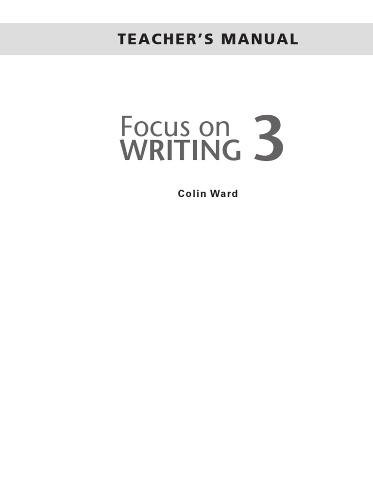 Focus On Writing3 - TM - AK | PDF | Essays | Reading Comprehension