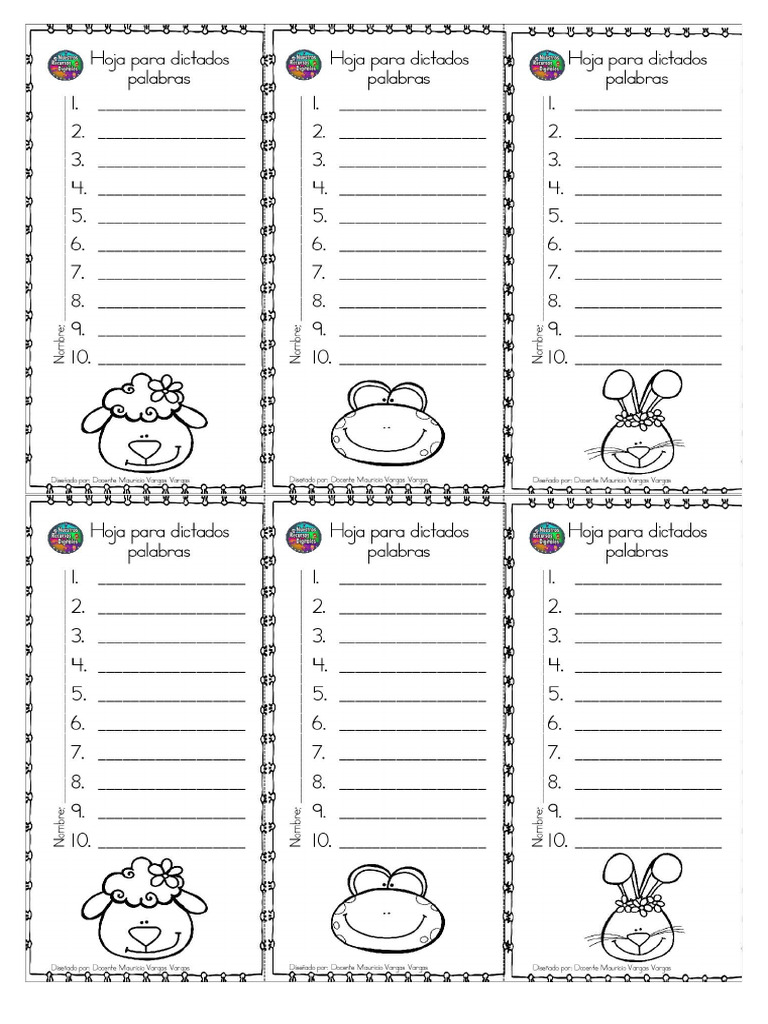 Hoja de Dictado | PDF
