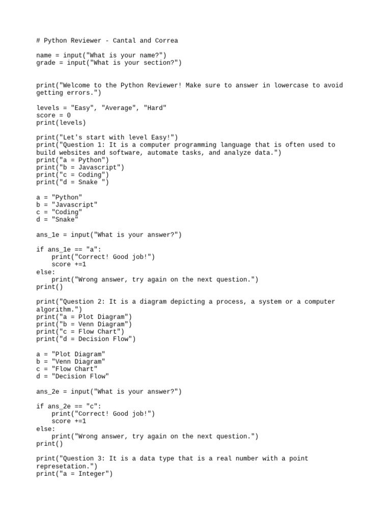 b3 Cantal g4 Correa CT Reviewer | PDF | Boolean Data Type | Data Type