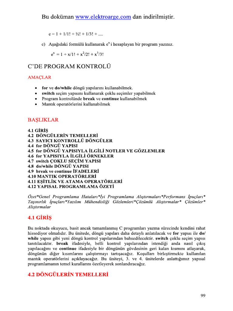 C Programlama 06 | PDF