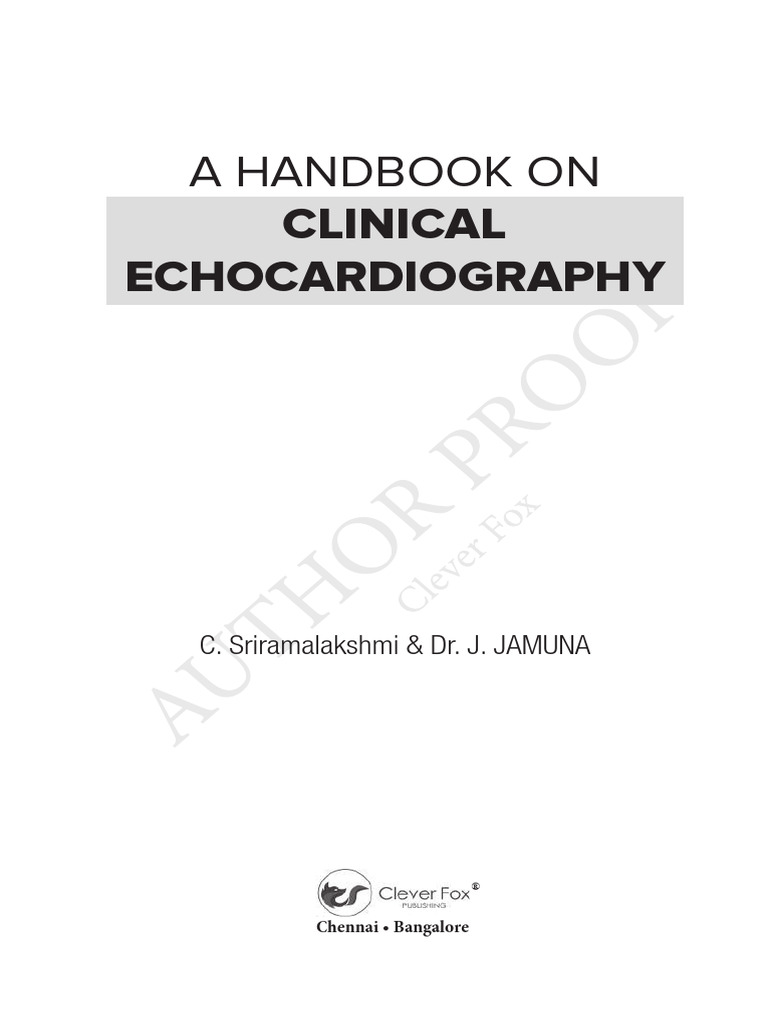 A Handbook On Clinical Echo Cardiography | PDF | Diastole | Heart Valve