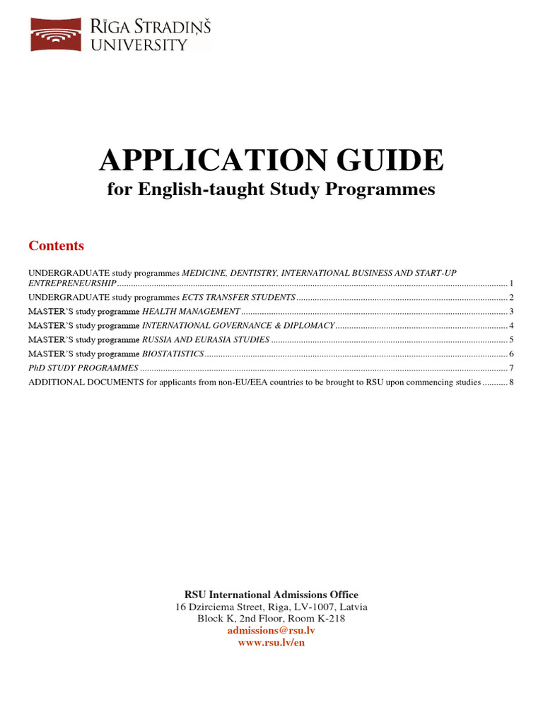 Application Guide | PDF | Identity Document | Academic Degree