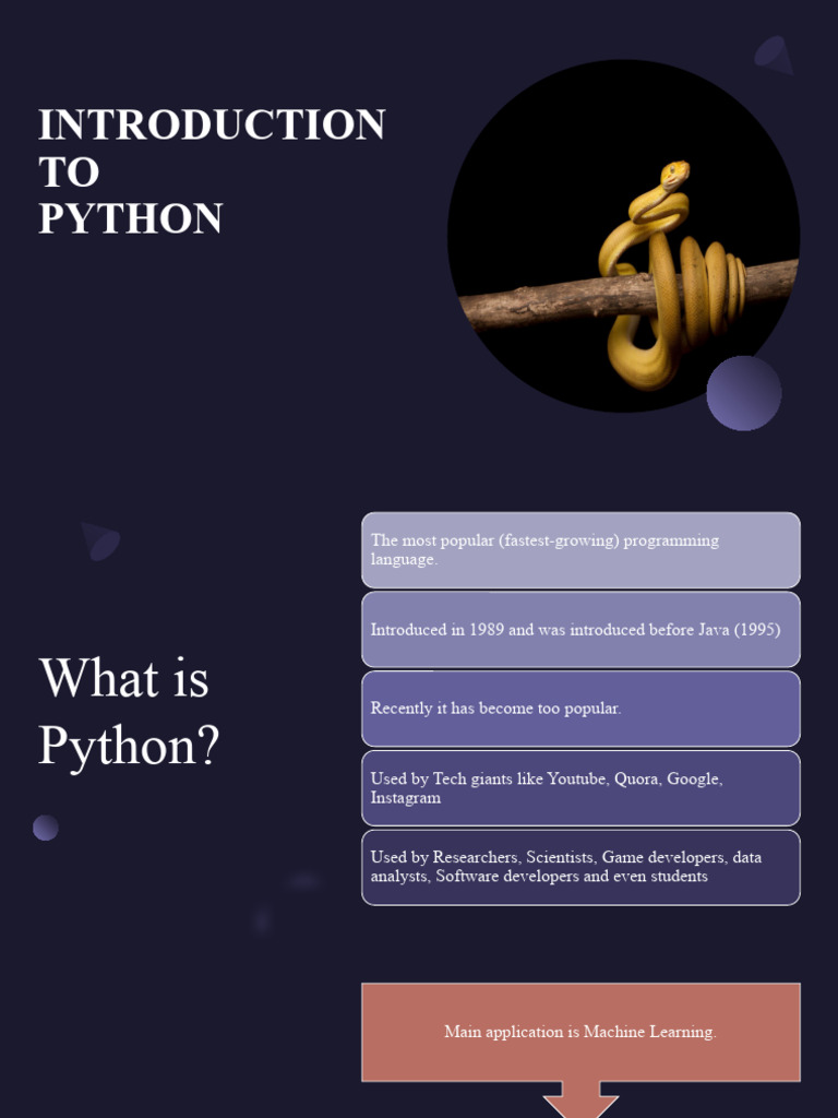 Introduction To Pyhon Pdf Python Programming Language Data Type