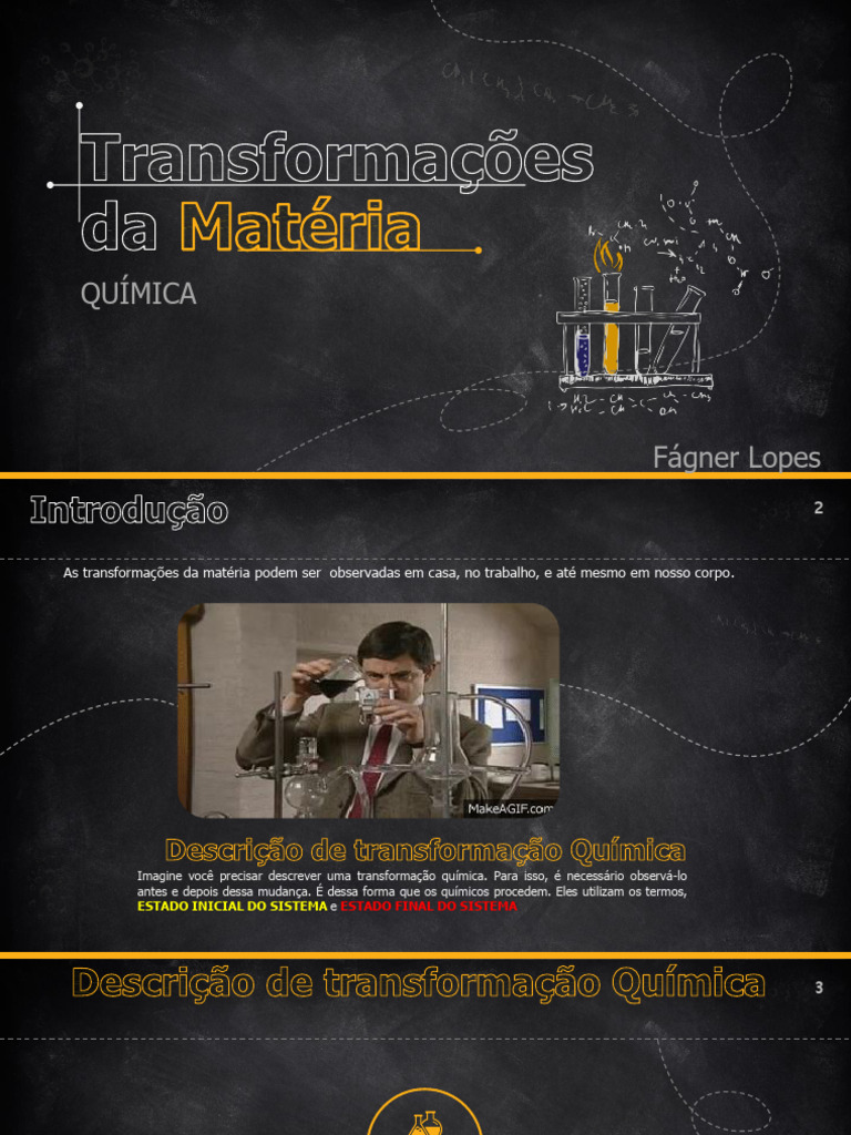 Transformações Químicas | PDF | Reações químicas | Química