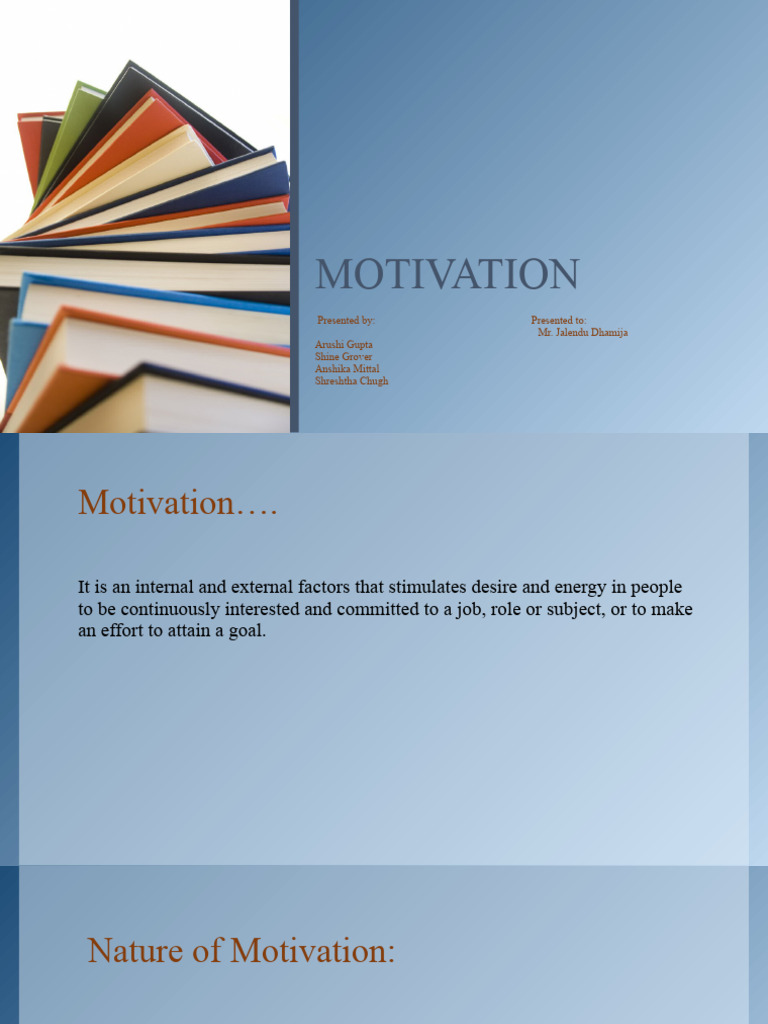 Motivation Final | PDF | Motivational | Motivation