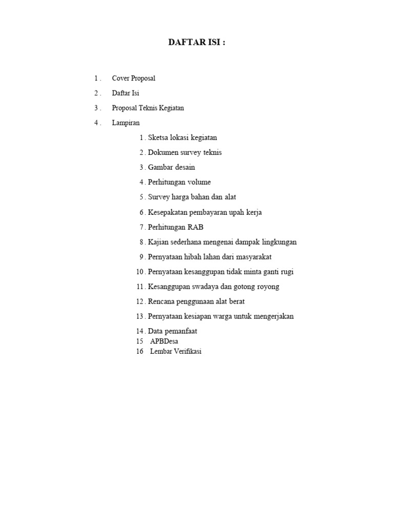 Contoh Tos Dan Rab Aspal 1 | PDF