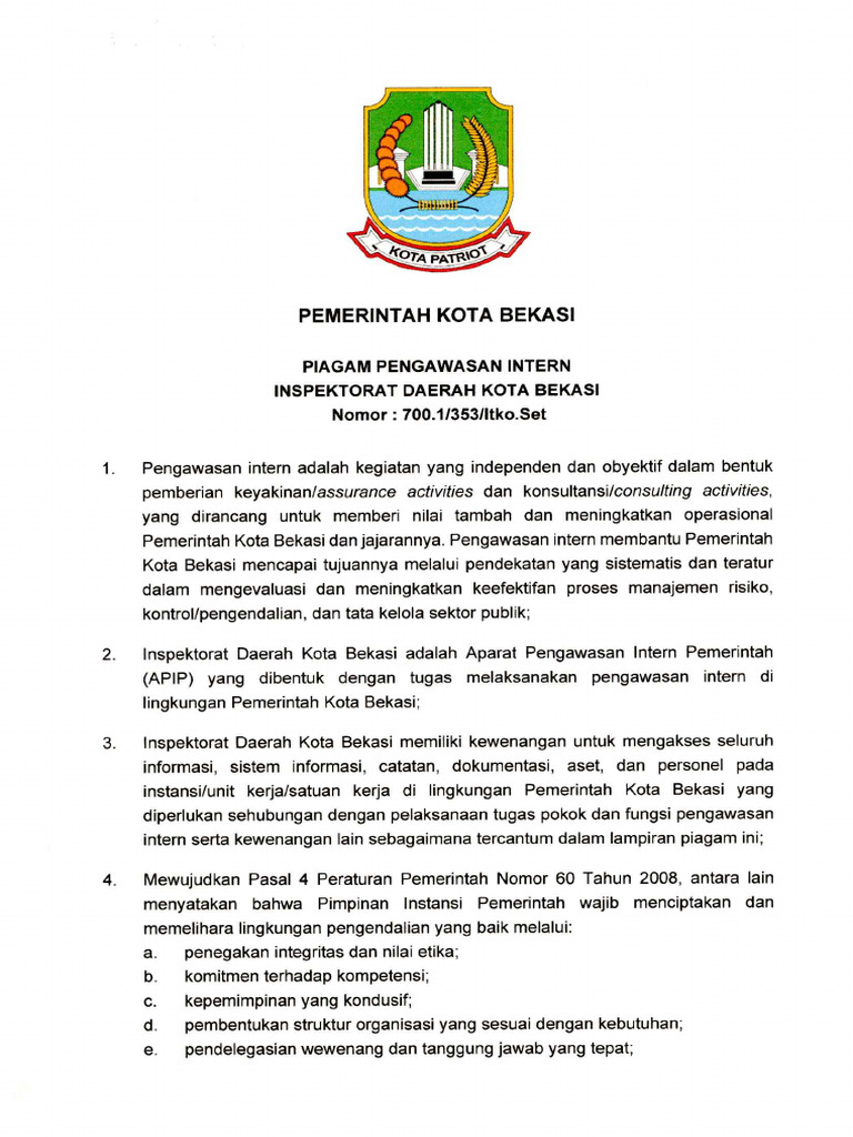 Piagam Pengawasan Intern Pdf 