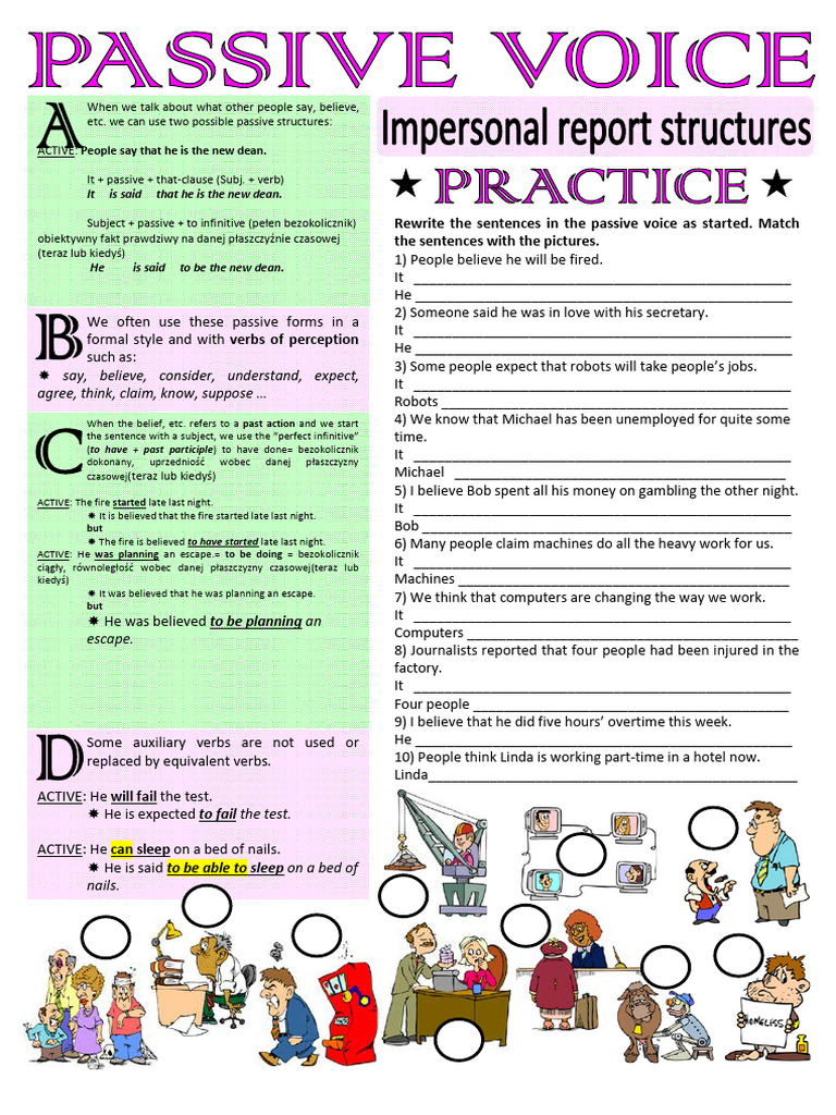 Personal and Impersonal Passive For Expressing What General Public ...