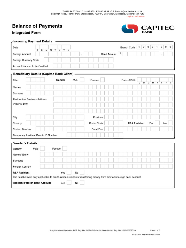 Integrated Form - Balance of Payment 2022 | PDF | Securities (Finance ...