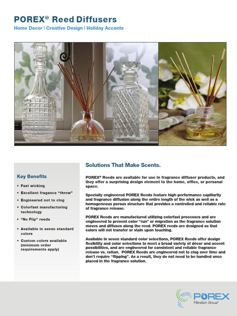 Porex Datasheet Reed Diffusers | PDF