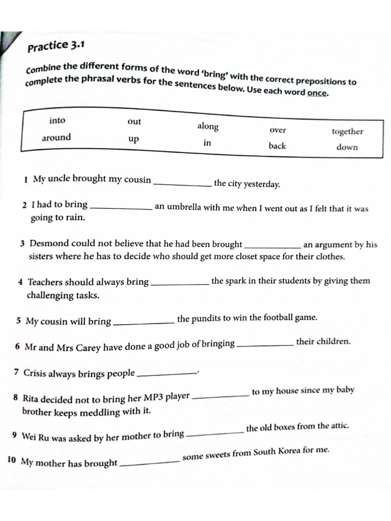 Phrasal Verbs (March) | PDF