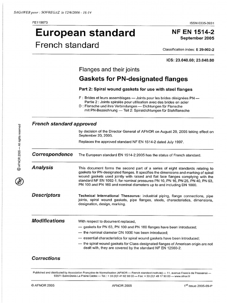 NF en 1514-2 - English | PDF