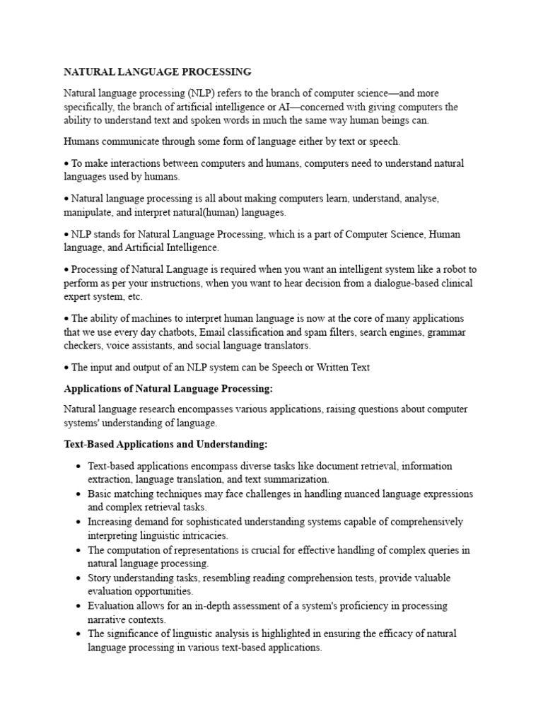 NATURAL LANGUAGE PROCESSING Unit 1 Till Good Grammar | PDF | Syntax ...