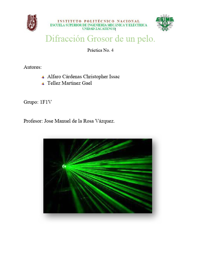 Practica 4 | Descargar gratis PDF | Difracción | Ligero