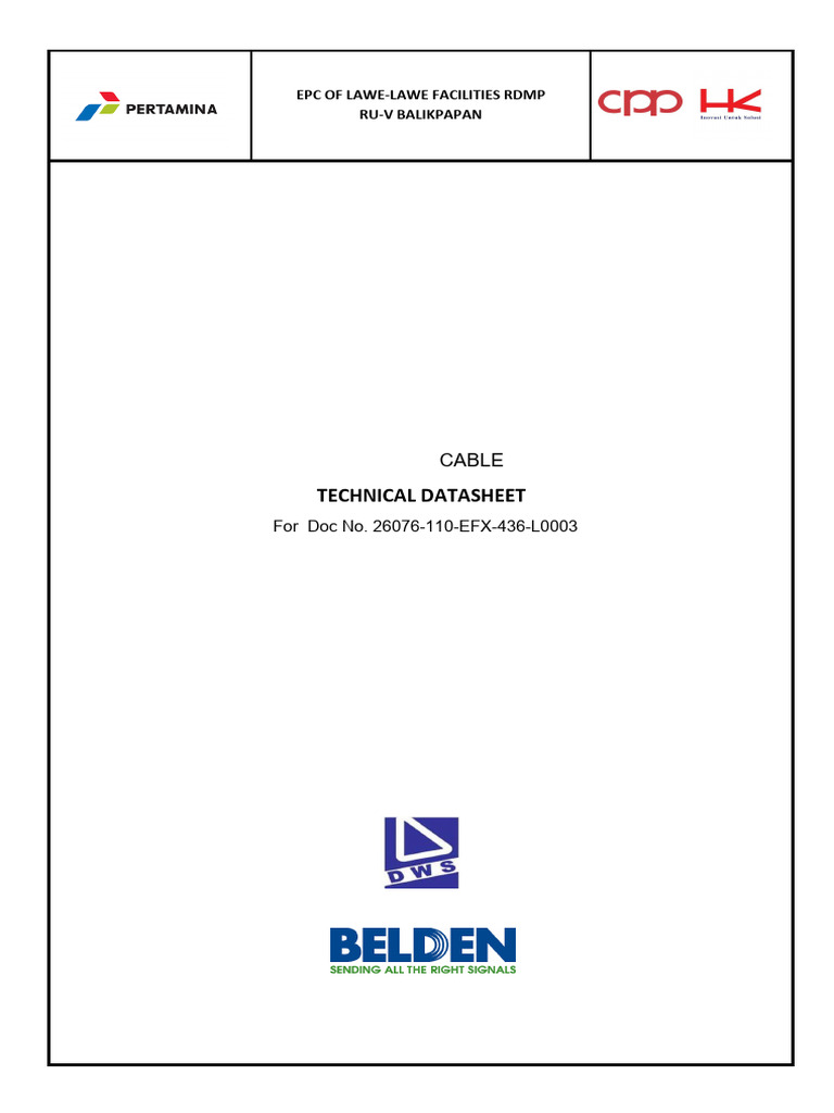 TDS For Telecom Cable (Doc No 26076-110-EFX-436-L0003) - Sept 2023 ...