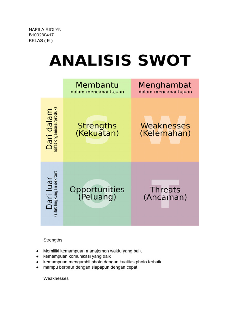 Analisis Swot | PDF