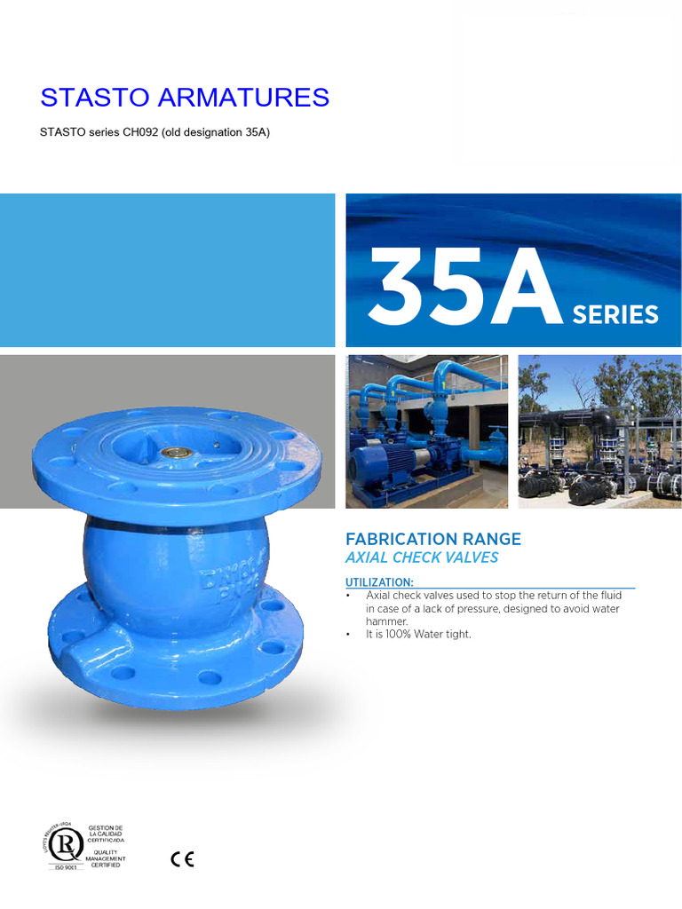 Stasto - Non Slam Check Valve - en | PDF | Valve | Hydraulics