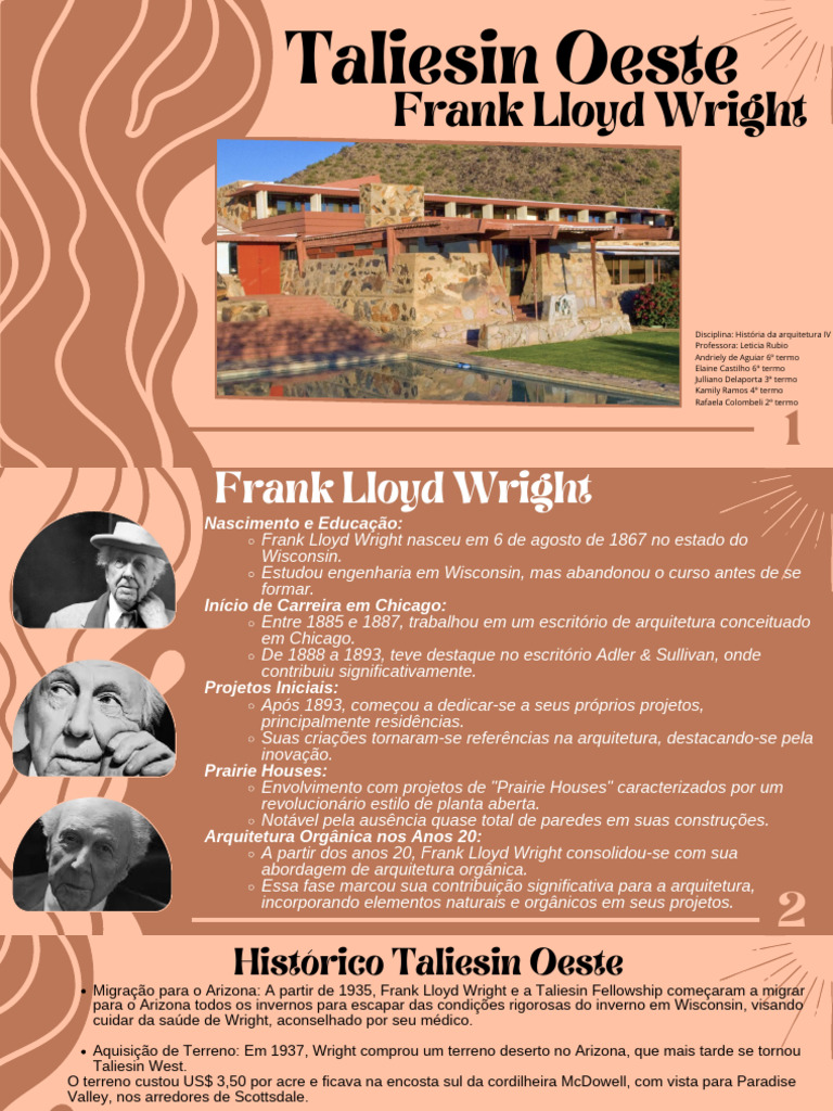 Taliesin Oeste: Arquitetura de Wright | PDF | Arte