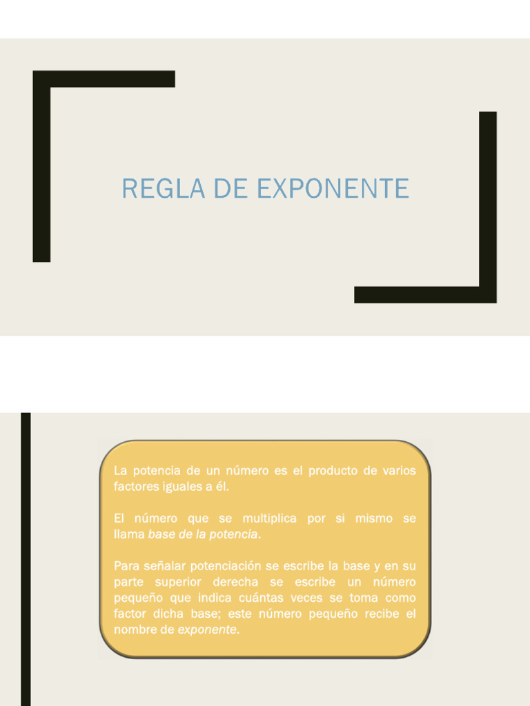 Exponentes 1 | PDF | Exponenciación | Conceptos matemáticos