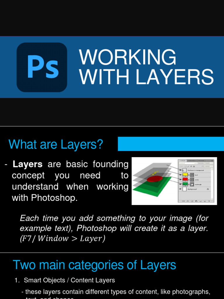 Photoshop Working With Layers | PDF | Imaging | Recording