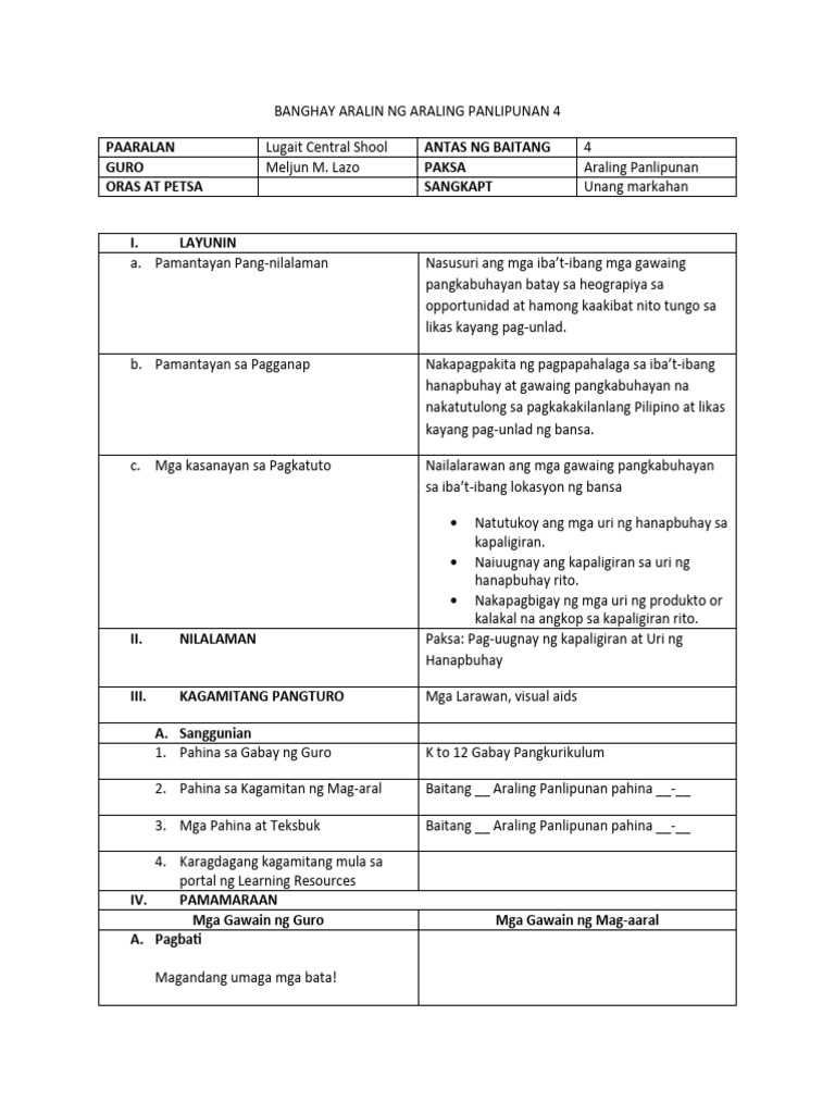 AP Lesson Plan | PDF
