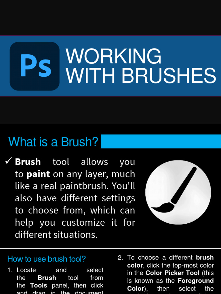 Photoshop Working With Brushes | PDF