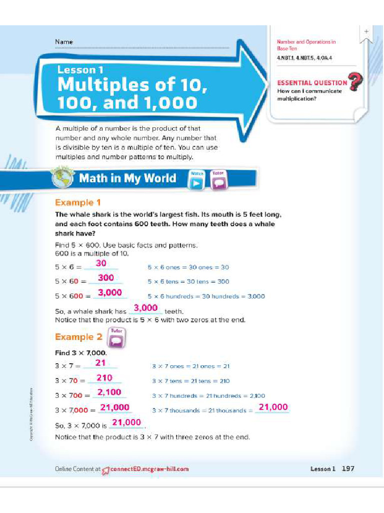 Ch-4 Multiply With 1- Digit Number | PDF