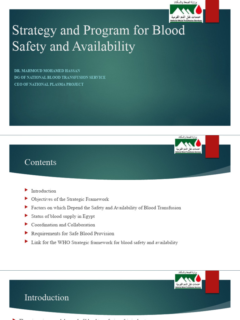 Strategy and Programme of Safety | PDF | Blood Transfusion | Blood Donation