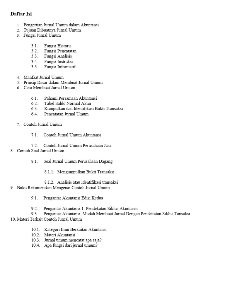 Panduan Lengkap Jurnal Umum Akuntansi | PDF